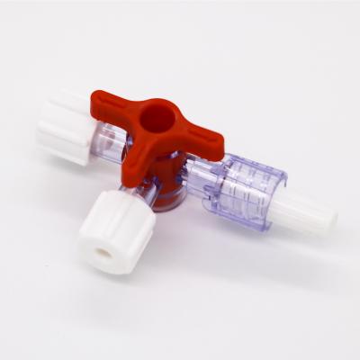 China Red Blue White Safety Relief Valves OEM PE PC ABS PE Three Way Stopcock for sale