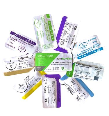 China Surgical Chromic Catgut PGA910 Silk Nylon Polypropylene Suture for sale