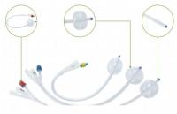 China 100% Pure Silicone 22 Fr 3 Way Catheter 2 Way Foley Catheter With 30ml Balloon for sale