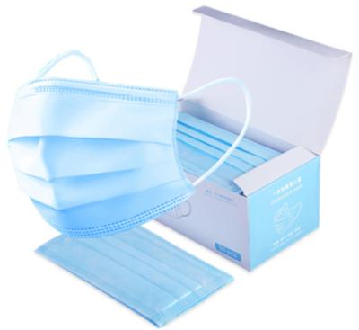 China Earloop CE Type II Medical 3 PLY Disposable Face Mask Non Woven Fabric for sale