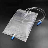 China CE PVC Medical Disposable Urine Bags 2000 Ml Catheter Bag With 90cm Inlet Tube for sale