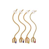 China Soft 1 2 3 Way Silicone Elastomer Coated Latex Foley Catheter CE for sale