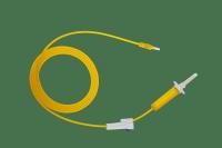 China OD4.0mm Plastic Medical Components Rotating Male Luer Lock Connector Long Type for sale