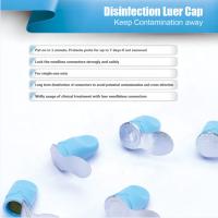 China Light Blue Disposable Protective Swabcap Disinfection Cap 75% Alcohol Swab Caps for sale