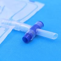China 1000ml PVC T Valve Disposable Urine Bags Transparent With Anti Reflux Valve for sale