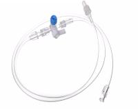 China 60 drops /ml Medical Luer Lock 3 Way Stop Cock With Extension Tube for sale