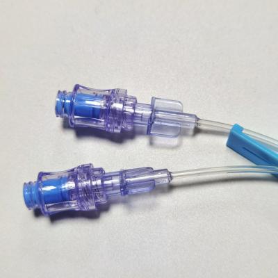 China TPU Needle Free IV Connectors Positive Pressure Needle Free Valve Port With Extension Tube for sale