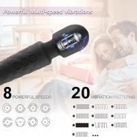 China Dual Head Wand Massager 10 Vibrations USB Rechargeable Sex Toy for Women 22cm for sale