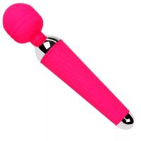 China 10 Speed USB Rechargeable AV Wand Vibrator 195mm Medical Silicone Massager for Women for sale