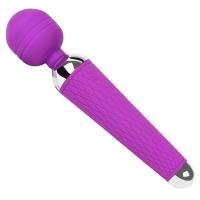 China 10 Speed USB Rechargeable AV Wand Vibrator 195mm Medical Silicone Massager for Women for sale