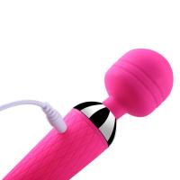 China 10 Speed USB Rechargeable AV Wand Vibrator 195mm Medical Silicone Massager for Women for sale