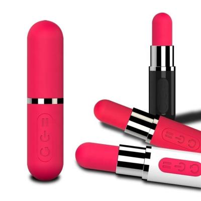 China IPX7 Waterproof Lipstick Vibrator with 12 Vibration Modes USB Rechargeable Silicone Sex Toy for sale