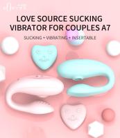 China Waterproof G Spot Sucker Vibrator with 10 Vibration and 5 Sucking Modes 9x5.8x3.8cm for sale