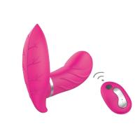China USB Rechargeable Silicone Vibrator 10 Modes Remote Control Waterproof Sex Toy 110mm for sale