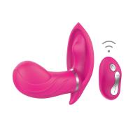 China USB Rechargeable Silicone Vibrator 10 Modes Remote Control Waterproof Sex Toy 110mm for sale