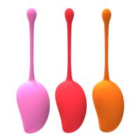 China Mango Shape 3pcs Silicone Kegel Balls 34mm Pelvic Floor Exerciser for Vaginal Tightening for sale