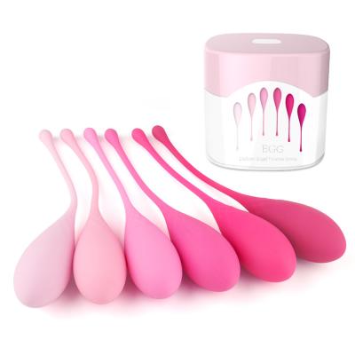 China S-HANDE 6-Piece Kegel Exercise Balls Set Silicone Ben Wa Balls for Pelvic Floor Tightening 28x161mm for sale