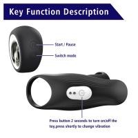 China Male Sperm Lock Ring Delay Training Vibration Set Couple Resonance Emotional Adult Products 220mAh USB Magnetic Charging for sale