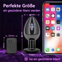 China Stainless Steel Vibrating Butt Plug 10 Frequency Wireless Prostate Massager Anal Sex Toy for Men Couples for sale
