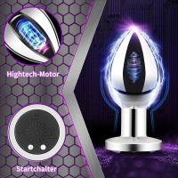 China Stainless Steel Vibrating Butt Plug 10 Frequency Wireless Prostate Massager Anal Sex Toy for Men Couples for sale