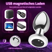 China Stainless Steel Vibrating Butt Plug 10 Frequency Wireless Prostate Massager Anal Sex Toy for Men Couples for sale