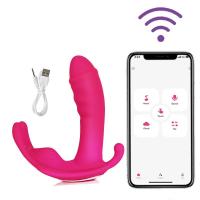 China Butterfly Wearable Panty Vibrator for Women G Spot Clit Nipple Sucking App Control 7 Modes for sale