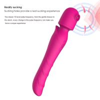 China Rechargeable Suckler Vibrator Flap AV Massage Vibrator Female Adult Products 10 Speed for sale