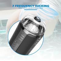 China 7 Frequency Vibration Pinch and Sucking Masturbation Cup with One Click Burst Function for sale