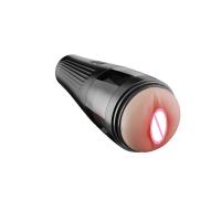 China 7 Frequency Telescopic Vibration Male Masturbation Cup with Suction Cup and Headphone Sound for sale