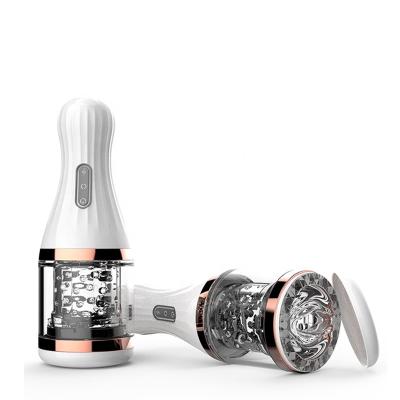China Wolf Warrior 7 Frequency Rotating Masturbation Cup Hands Free ABS TPE Male Sex Toy for sale