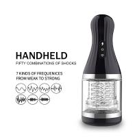 China Wolf Warrior 7 Frequency Rotating Masturbation Cup Hands Free ABS TPE Male Sex Toy for sale