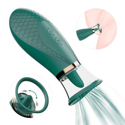 China Handheld Licking Tongue Vibrator for Women with Suction and Clitoris Stimulation 170mm for sale