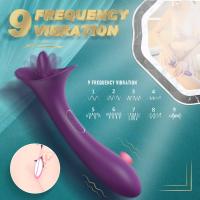 China Tara Licking Tongue Vibrator G Spot Clitoris Stimulator 9 Modes Silicone Sex Toy for Women for sale