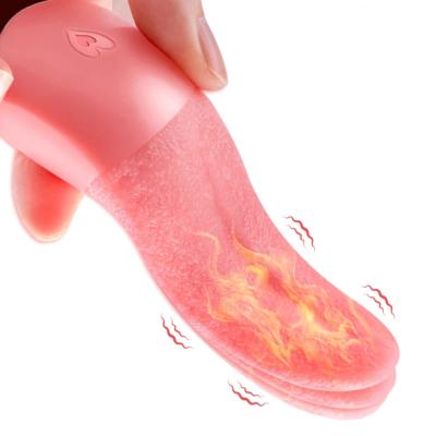 China Rechargeable Silicone Tongue Shaped Licking Vibrator for Women 113mm Clitoral Stimulator for sale