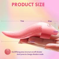 China Rechargeable Silicone Tongue Shaped Licking Vibrator for Women 113mm Clitoral Stimulator for sale