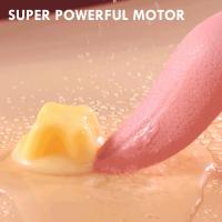 China Rechargeable Silicone Tongue Shaped Licking Vibrator for Women 113mm Clitoral Stimulator for sale