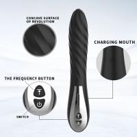 China Waterproof Silicone Vibrating Massage Stick 12 Speeds USB Rechargeable Adult Female Masturbation Climax for sale