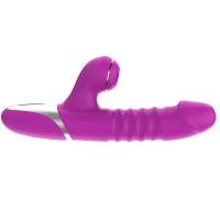 China Medical Grade Silicone Rabbit Vibrator with 10 Modes IPX7 Waterproof USB Rechargeable 215mm for sale