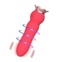 China Rechargeable Crown Bullet Vibrator Safe Silicone 10 Frequency G Spot Clitoral Stimulator 130mm for sale