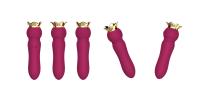 China Rechargeable Crown Bullet Vibrator Safe Silicone 10 Frequency G Spot Clitoral Stimulator 130mm for sale