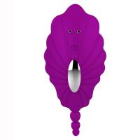 China Silicone Butterfly Wearable Vibrator Rechargeable Remote Control Massager 10 Vibration Modes 10.7cm for sale