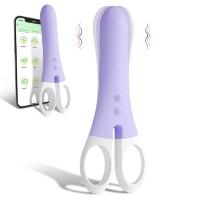 China Medical Grade Silicone Scissors Vibrator 9 Modes APP Long Distance Control G Spot Stimulator USB Rechargeable Waterproof for sale