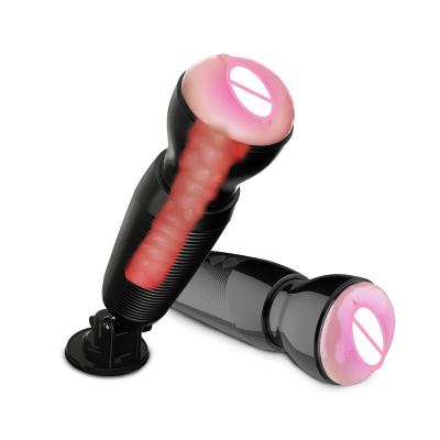 China 7 Frequency Thrusting Masturbation Cup with Suction Base and Headphone Sound ABS TPE 18 PCS for sale