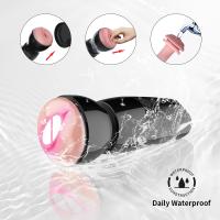 China 7 Frequency Thrusting Masturbation Cup with Suction Base and Headphone Sound ABS TPE 18 PCS for sale