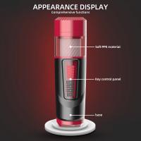 China T-rex Telescopic Rotating Masturbation Cup with 7 Frequency Scaling and Vacuum Suction Male Sex Toy for sale