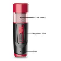 China T-rex Telescopic Rotating Masturbation Cup with 7 Frequency Scaling and Vacuum Suction Male Sex Toy for sale