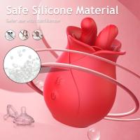 China Soft Medical Silicone Rose Vibrator Tongue Licking Mini Clitoral Stimulator 10 Modes 350mAh for sale