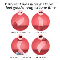 China 10 Speed Rose Vibrator with Realistic Licking Tongue for Women Clitoral Stimulation Silicone USB Rechargeable for sale