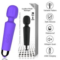 China USB Rechargeable Couple Vibrator Silicone G Spot Massager 8 Speeds 20 Frequencies for sale