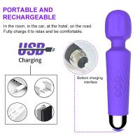 China USB Rechargeable Couple Vibrator Silicone G Spot Massager 8 Speeds 20 Frequencies for sale